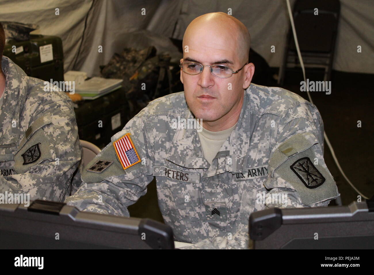 Sgt. Anthony Peters, Joint Nodal Network Operator, 256th Signal Company ...