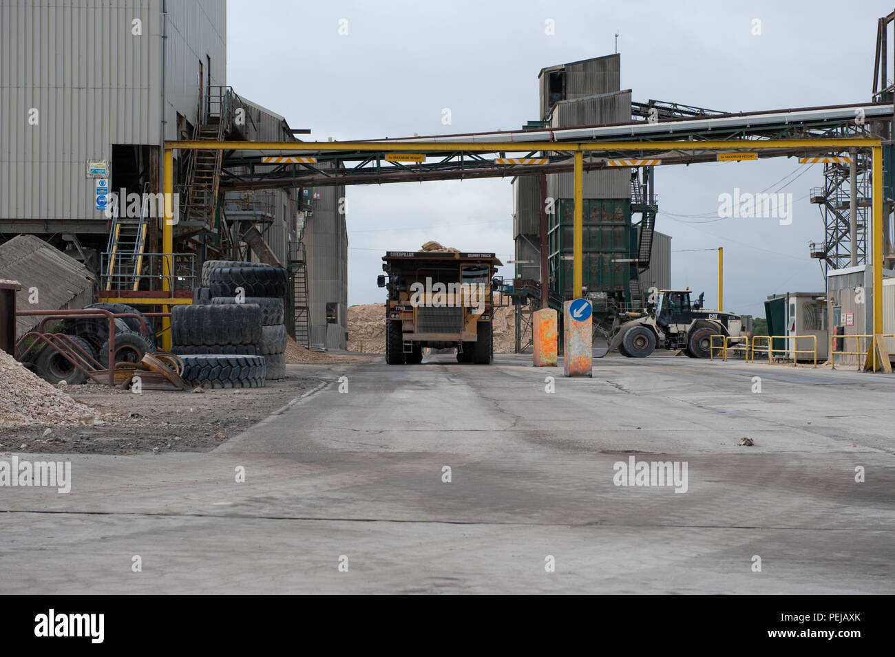 Large course aggregate is transported to another site at Whitwell ...