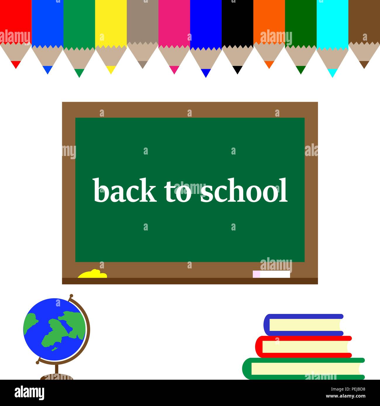 School chalk Stock Vector Images - Alamy