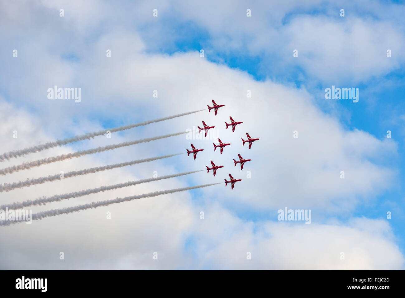 The Red Arrows perfomred their only Cornish display of the season today ...