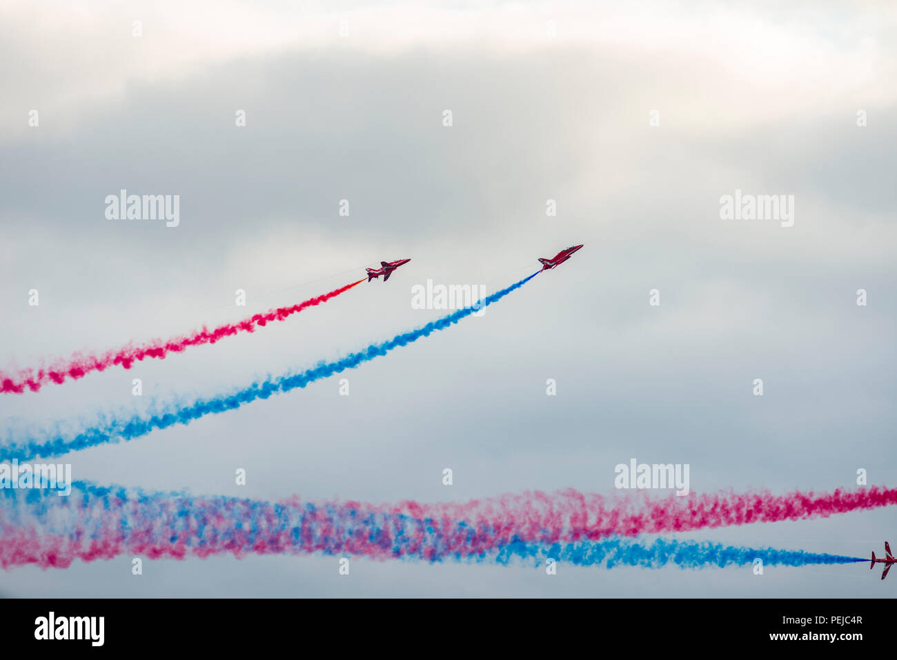 The Red Arrows perfomred their only Cornish display of the season today ...
