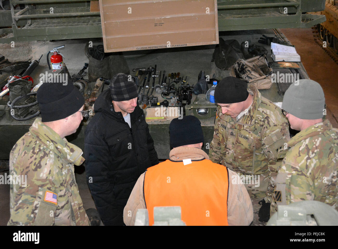 Soldiers from 3rd Battalion, 69th Armored Regiment and contractors from ...