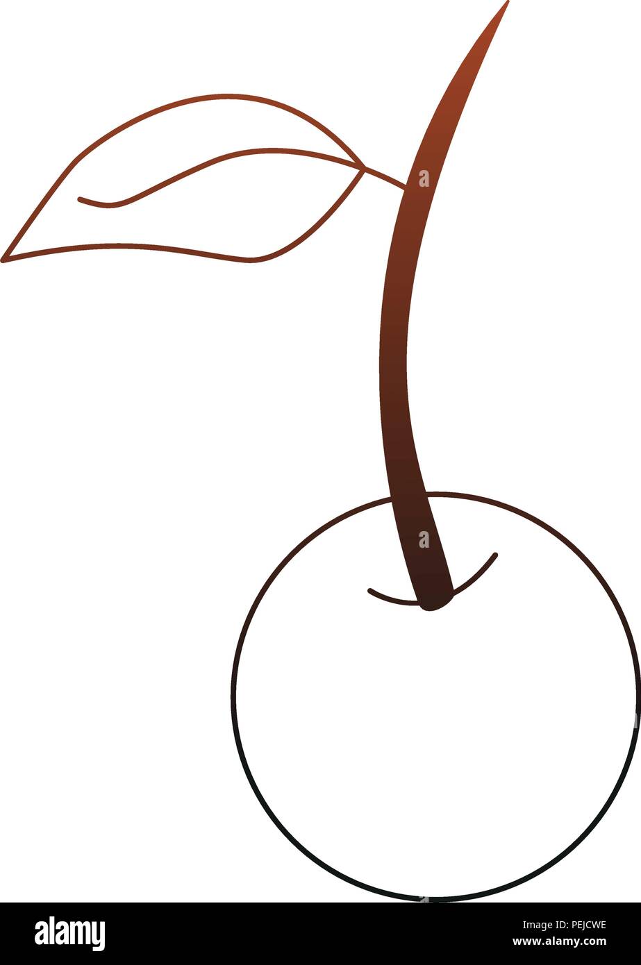 Cherry natural fruit red lines Stock Vector Image & Art - Alamy