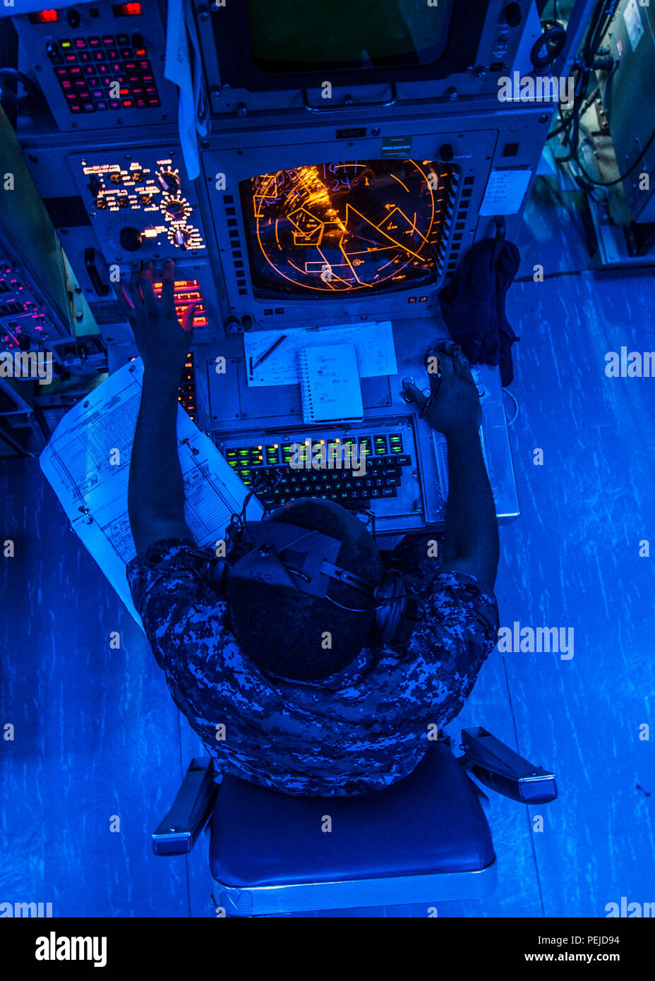 ARABIAN GULF (August 28, 2015) Operation Specialist 3rd Class Rhian ...