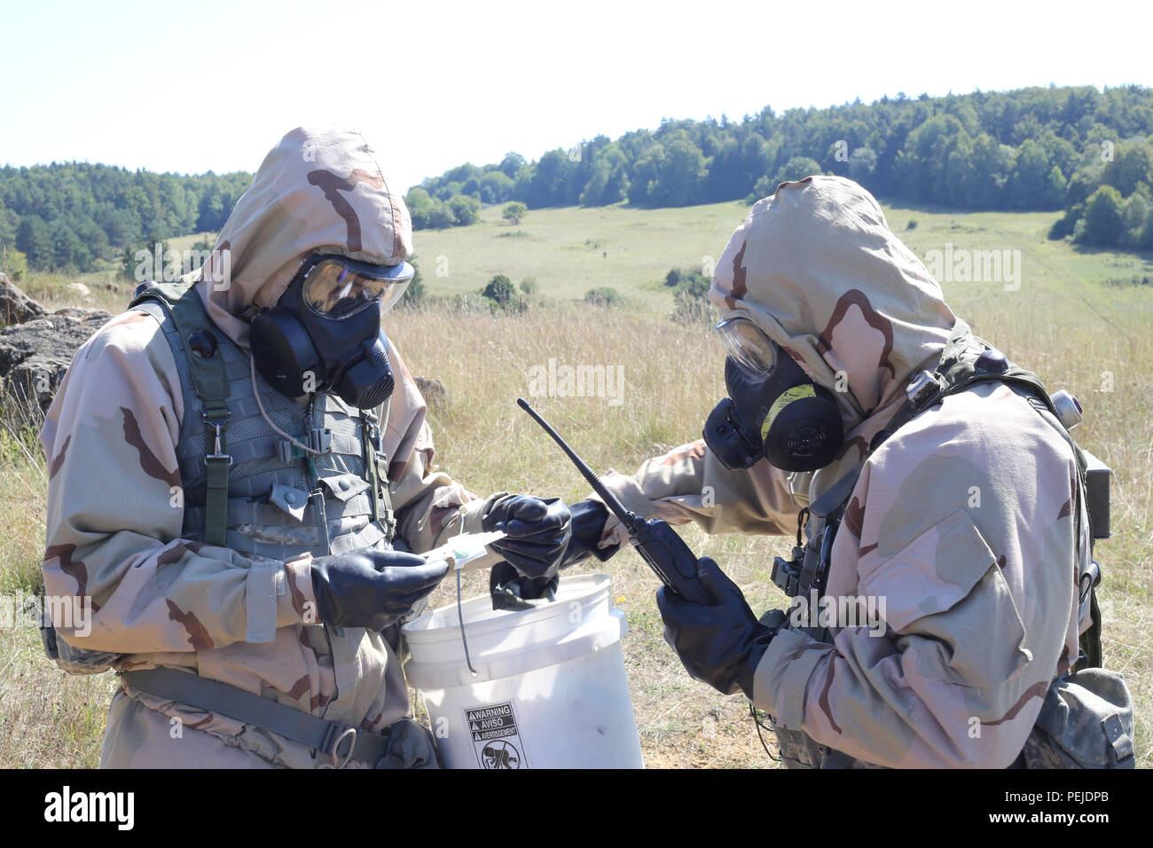 U.S. Army Pfc. Elvin Henriquez, left, and Sgt. Moise William, both of ...