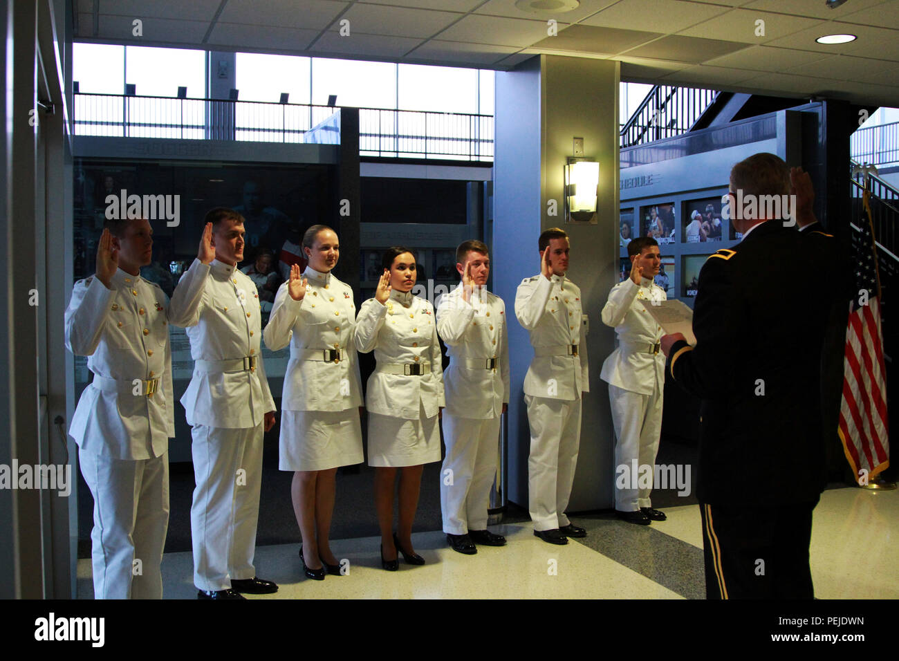 Seven exchange cadets from West Point class of 2017 take an oath to ...