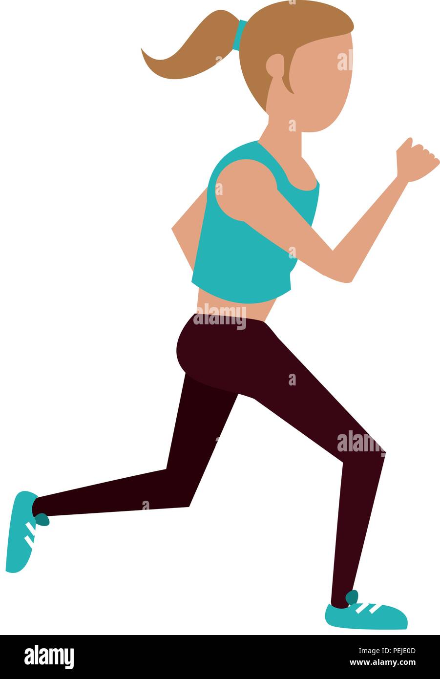 Fitness woman running Stock Vector Image & Art - Alamy