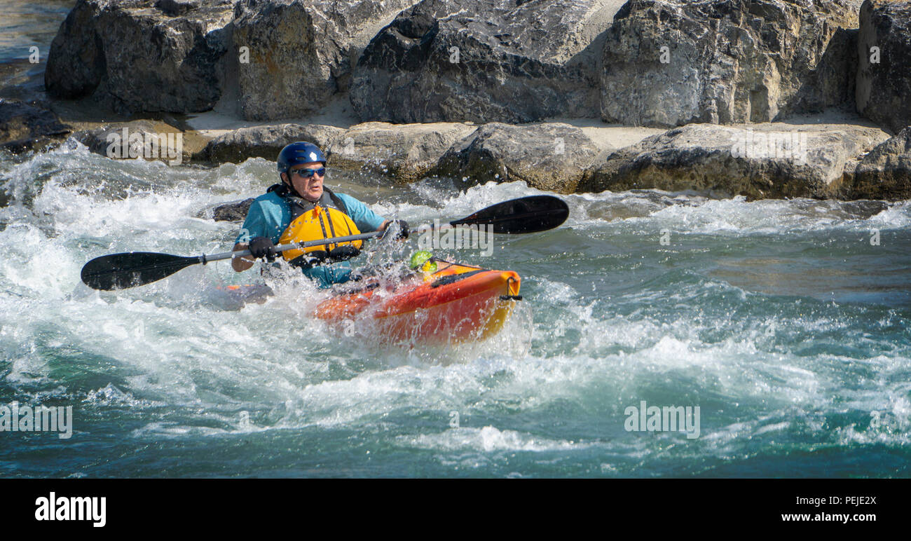 Kayak Harvie Passage Calgary Alberta Canada Stock Photo - Alamy