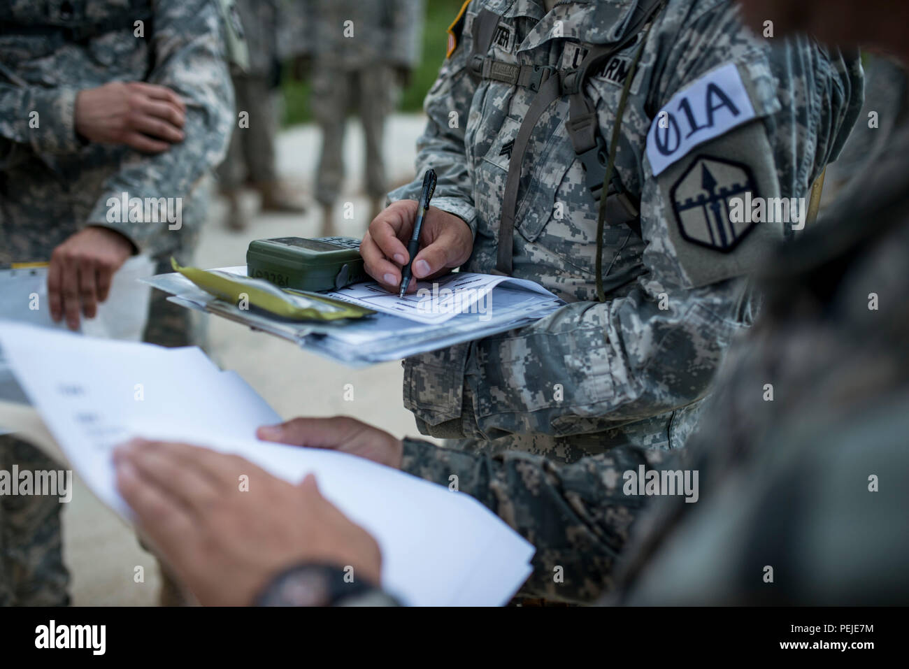 U.S. Army Reserve combat engineers from the 374th Engineer Company ...