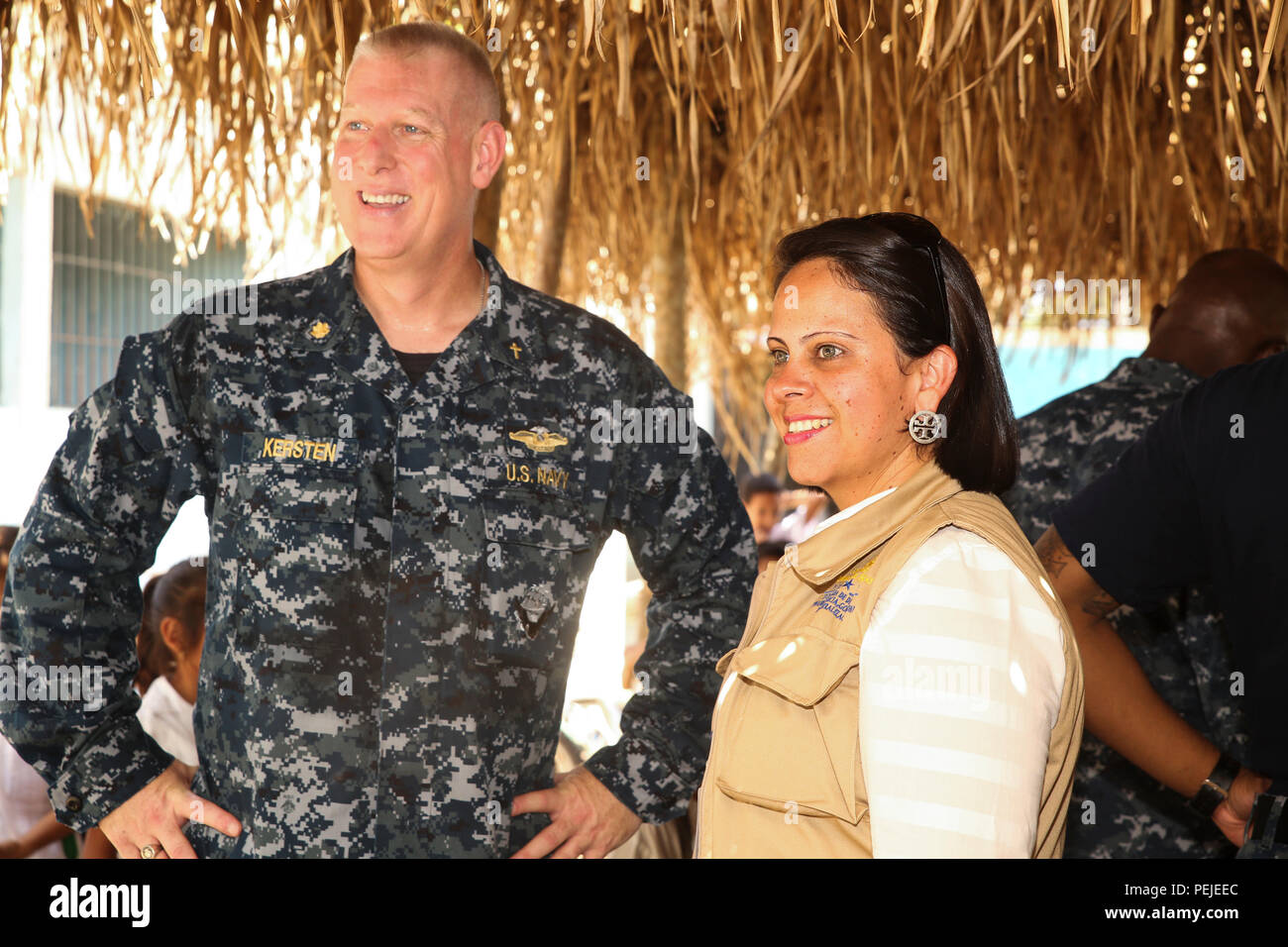 Ghisell Padilla, governor of Colon, Honduras, stops by Jairo Ayala ...