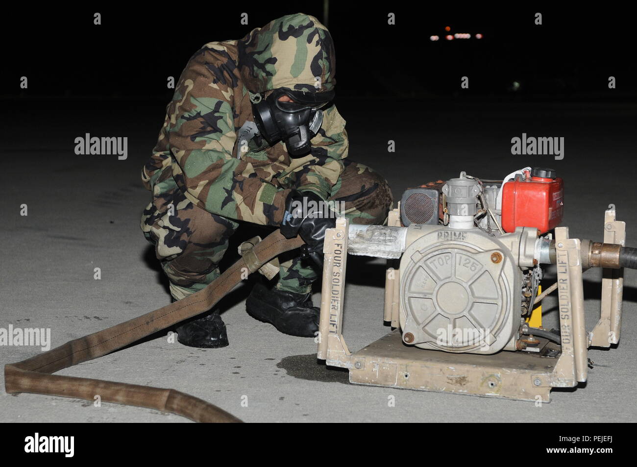 A Soldier with the 62nd Chemical, Biological, Radiological and Nuclear ...