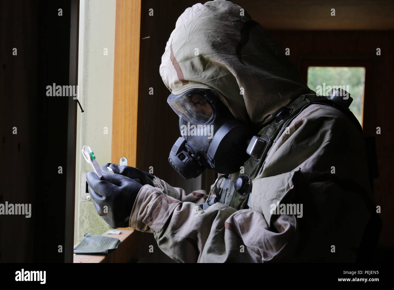 U.S. Army Spc. Dante Santiago of Chemical Reconnaissance Platoon ...