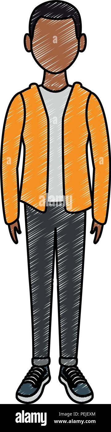 Young man cartoon avatar scribble Stock Vector Image & Art - Alamy