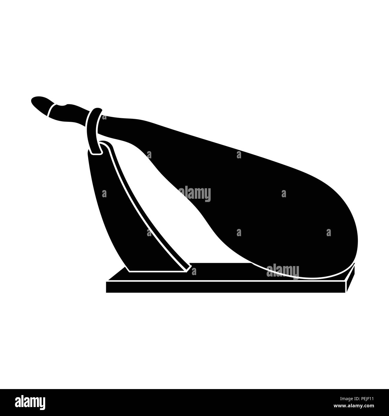 Jamon icon in black style isolated on white background. Meats symbol ...