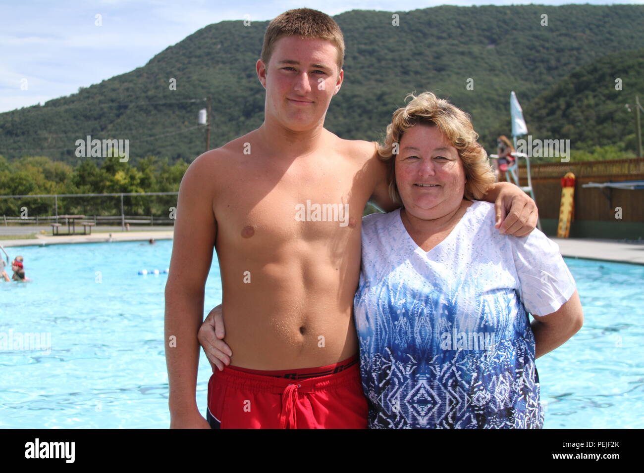 Adam Gordon, 17, a future Marine from Strasburg, Va., stands with his ...