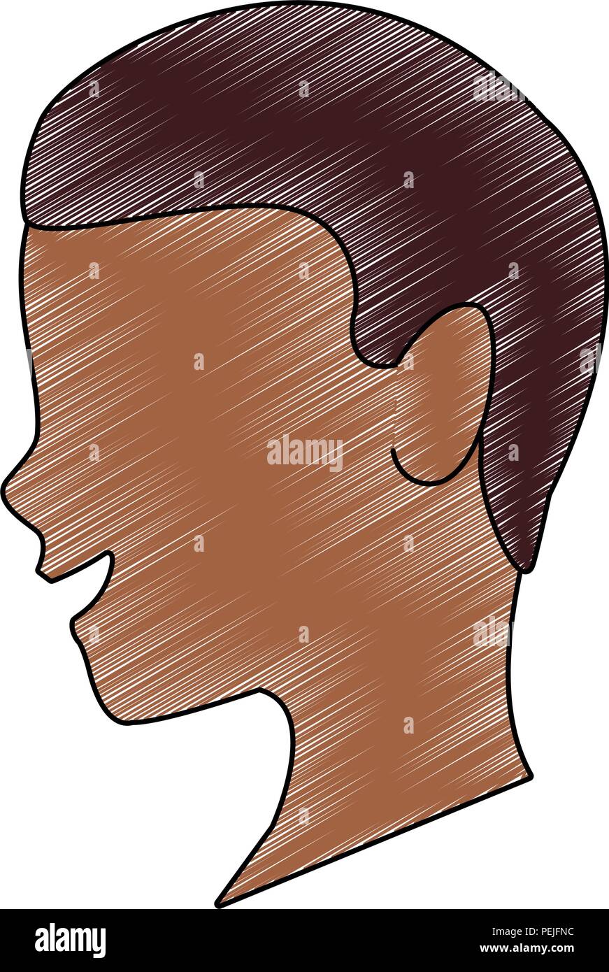 Afro Man Faceless Head Scribble Stock Vector Image And Art Alamy