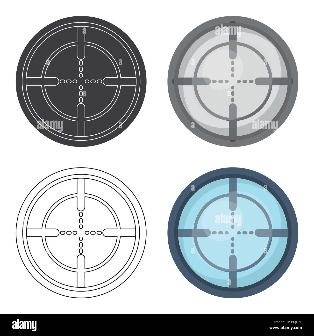 Optical sight.Paintball single icon in cartoon style vector symbol ...