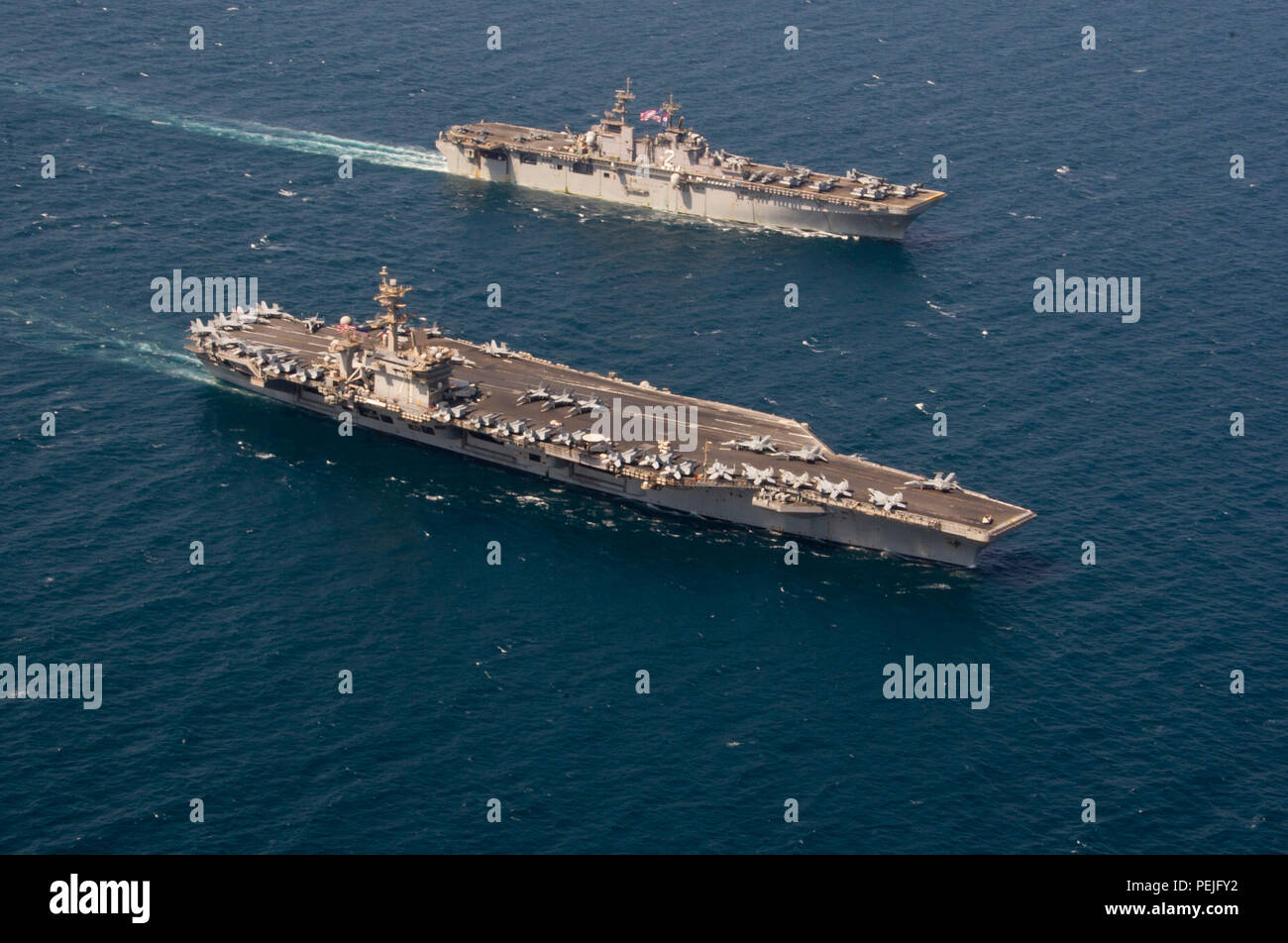 150828-N-ZF573-279 ARABIAN GULF (Aug. 28, 2015) The Wasp-class ...