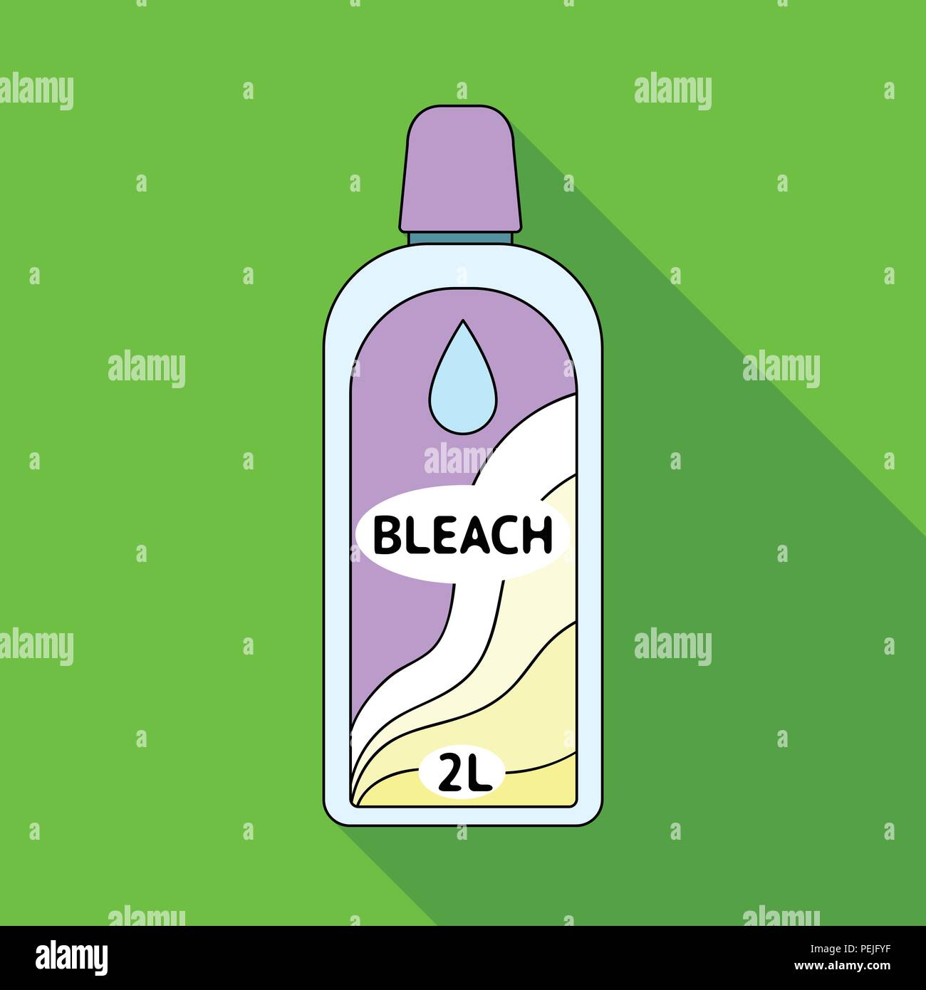 Bottle of bleach. Dry cleaning single icon in flat style vector symbol ...