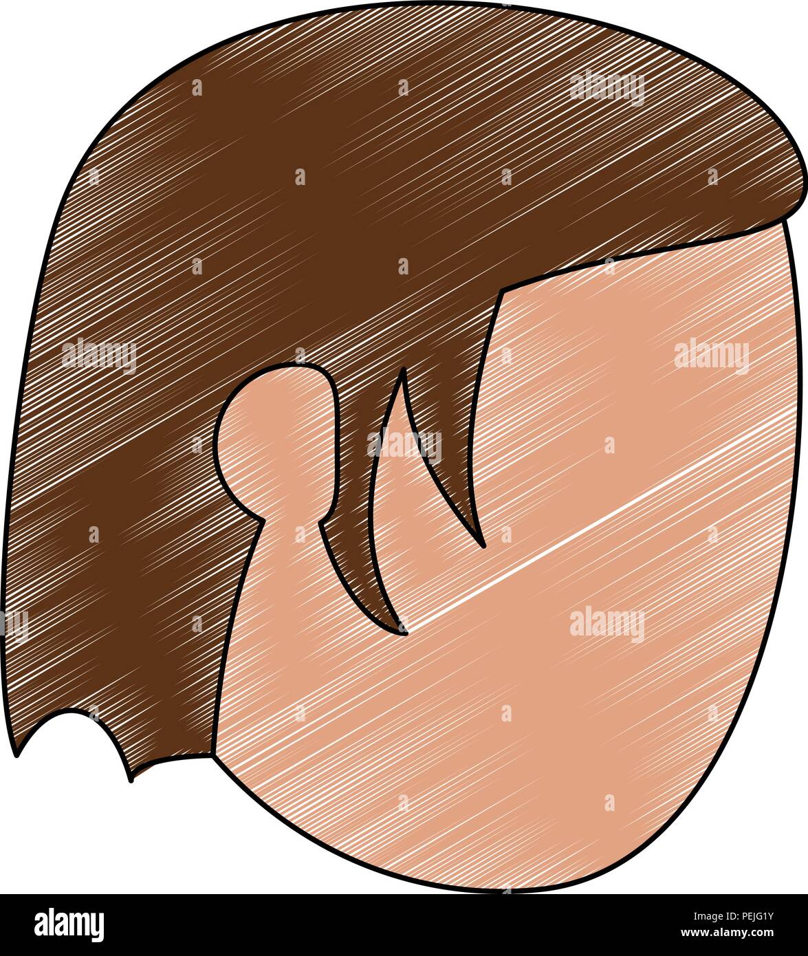 Man Faceless Head Scribble Stock Vector Image And Art Alamy