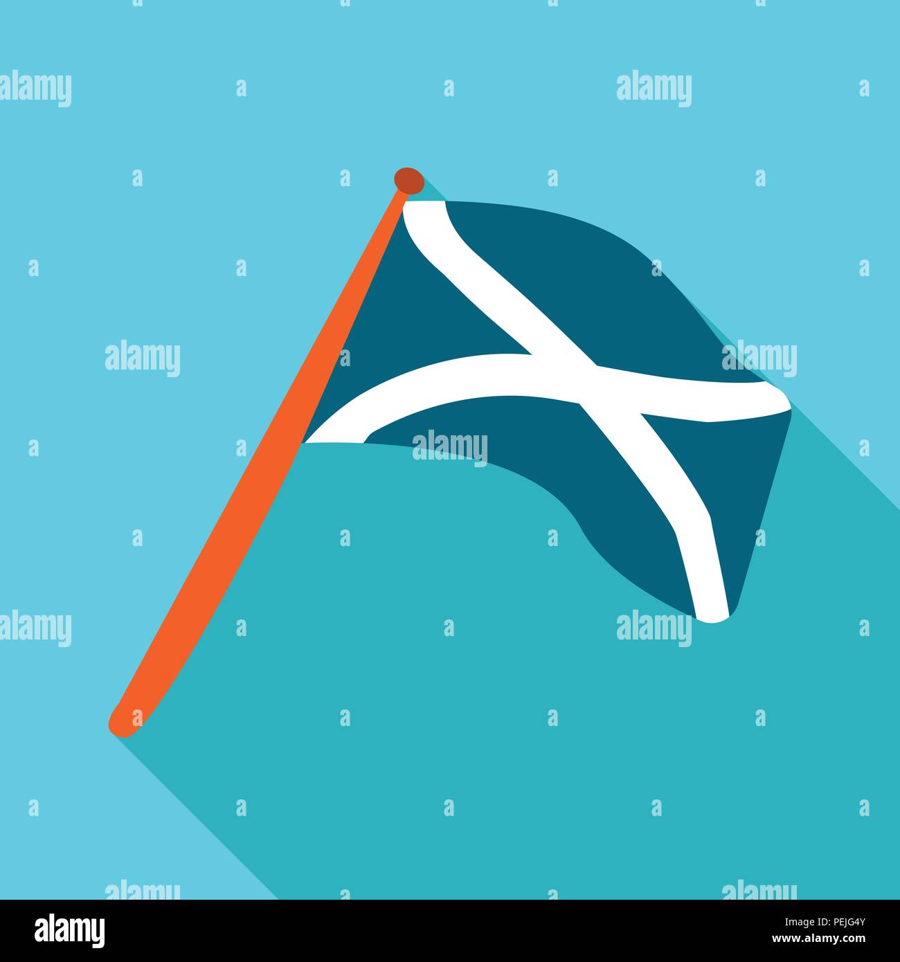 Waving scottish flag Stock Vector Images - Alamy