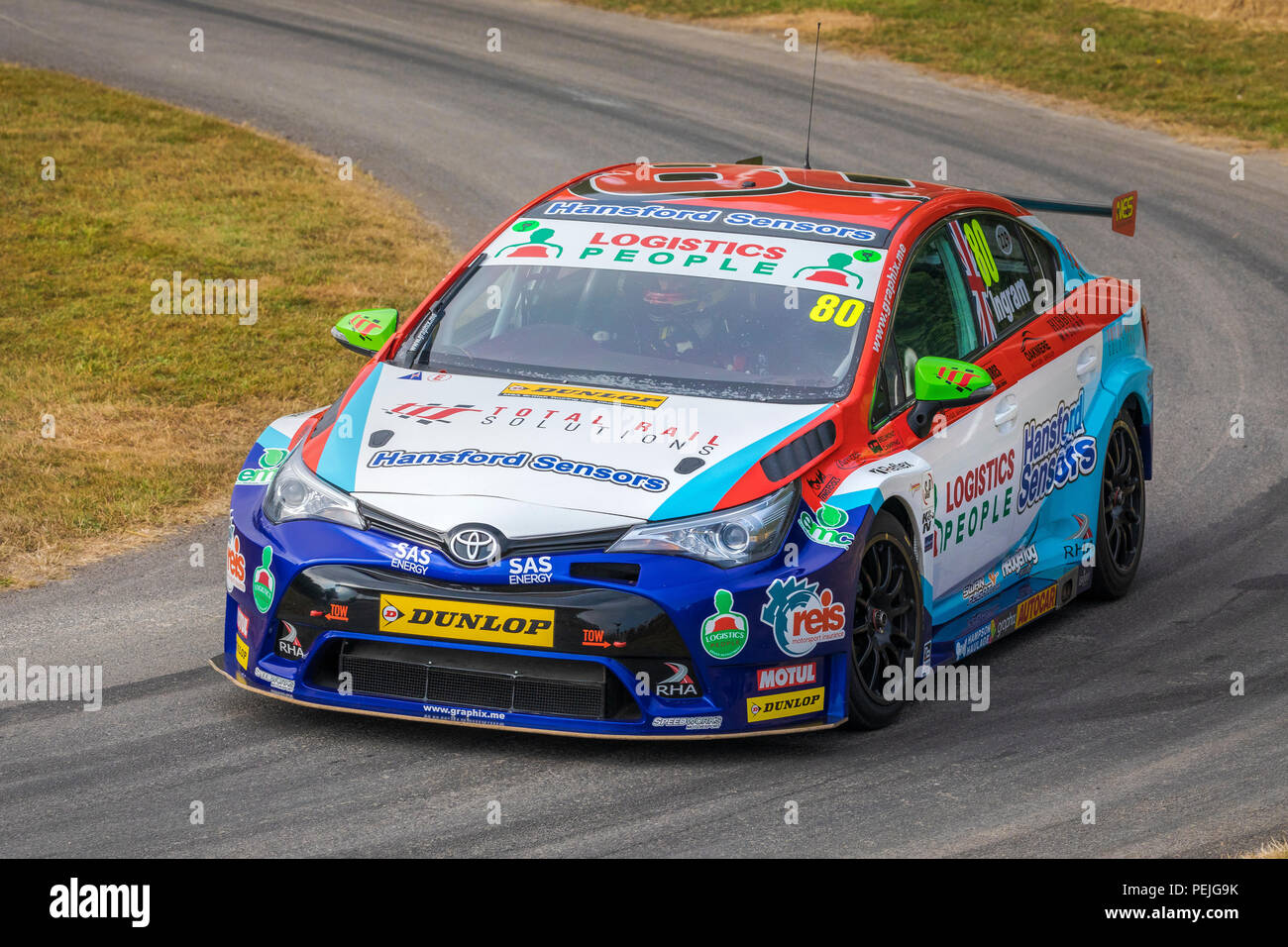 2018 Toyota Avensis BTCC entrant with driver Tom Ingram at the 2018 ...