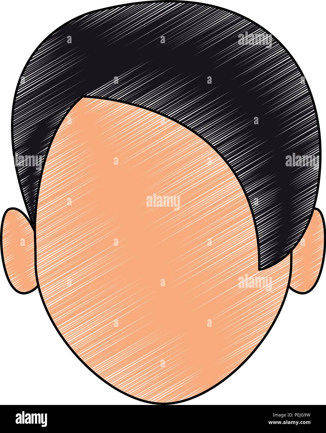 Man Faceless Head Scribble Stock Vector Image And Art Alamy