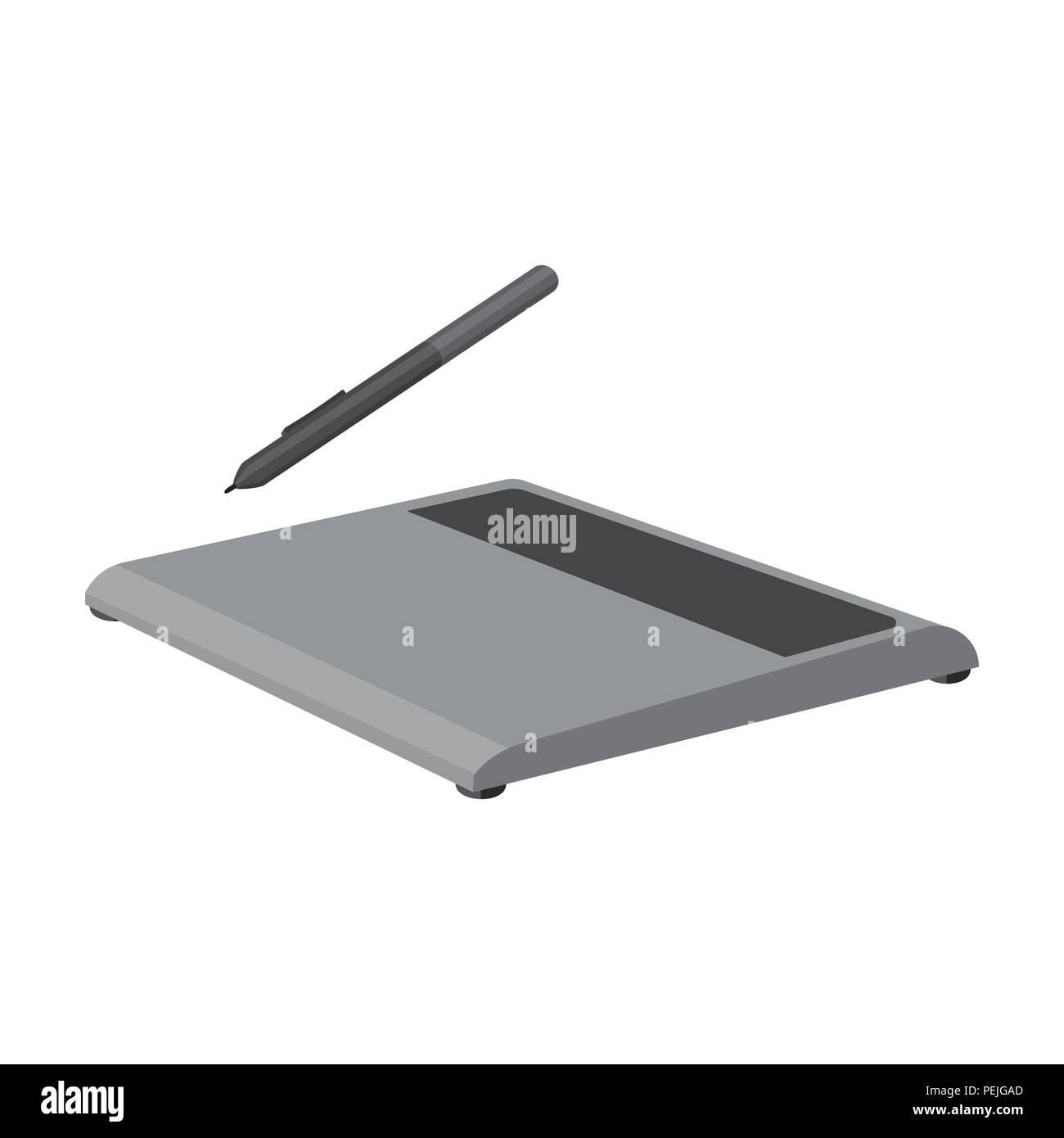 Drawing tablet icon in monochrome design isolated on white background ...
