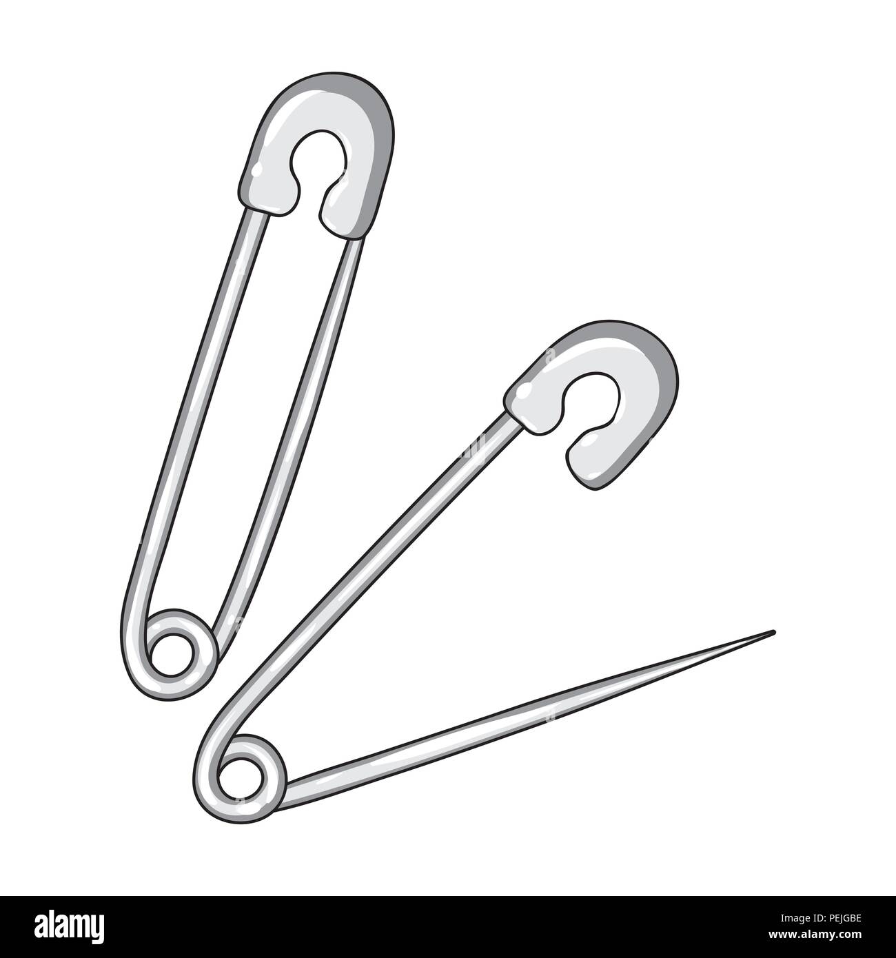 Pins for sewing.Sewing or tailoring tools kit single icon in monochrome ...