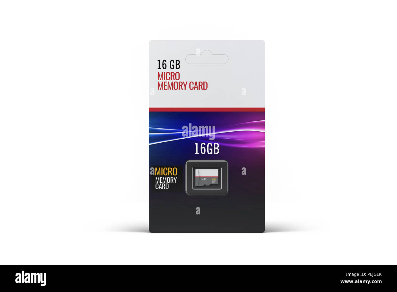 Hi quality realistic micro sd memory card in plastic package on white ...