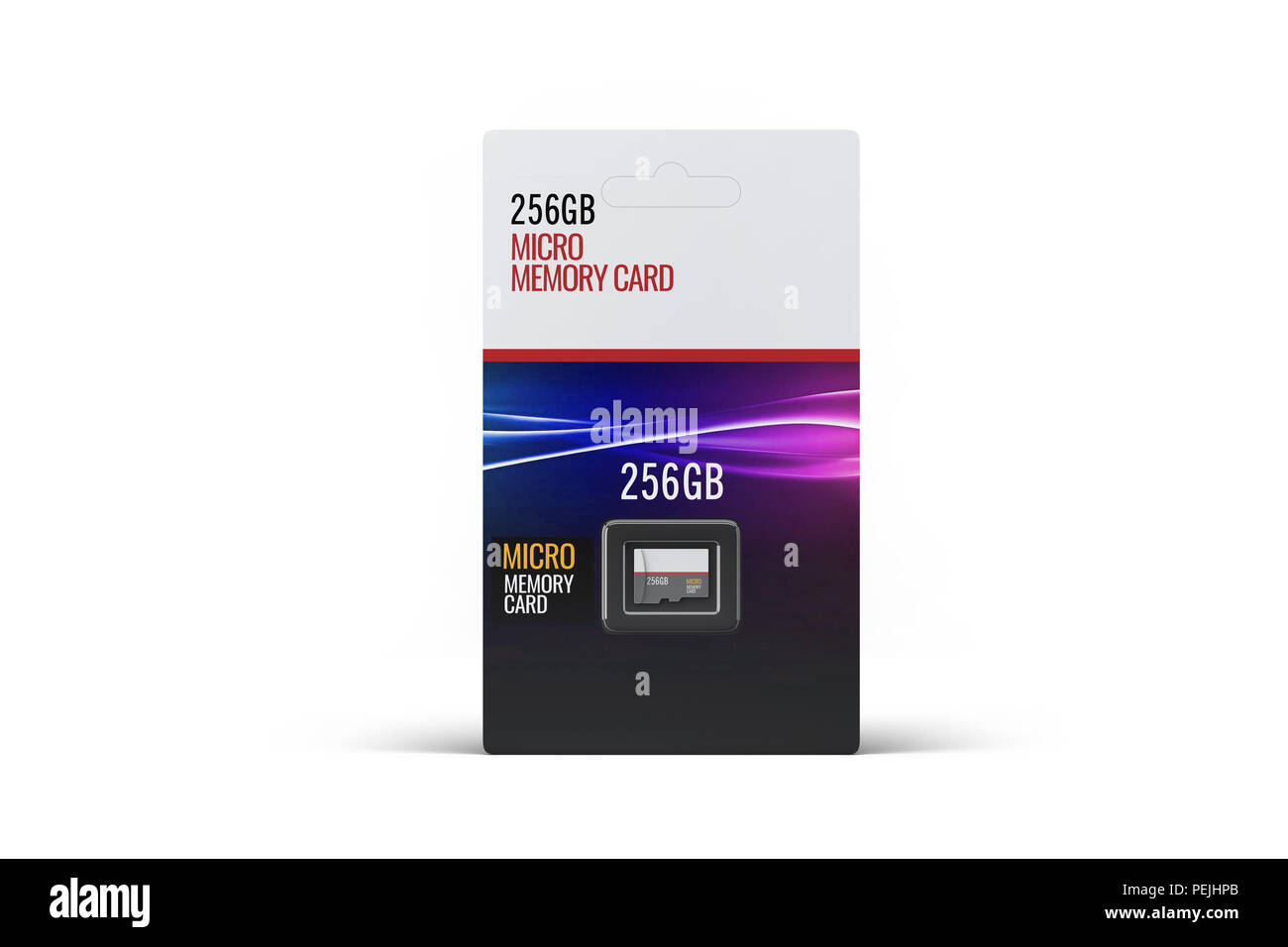 Hi quality realistic micro sd memory card in plastic package on white ...