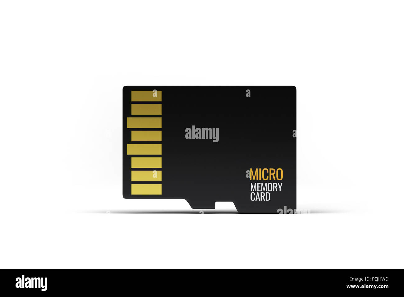 Hi quality realistic micro sd memory card on white background. Isolated ...