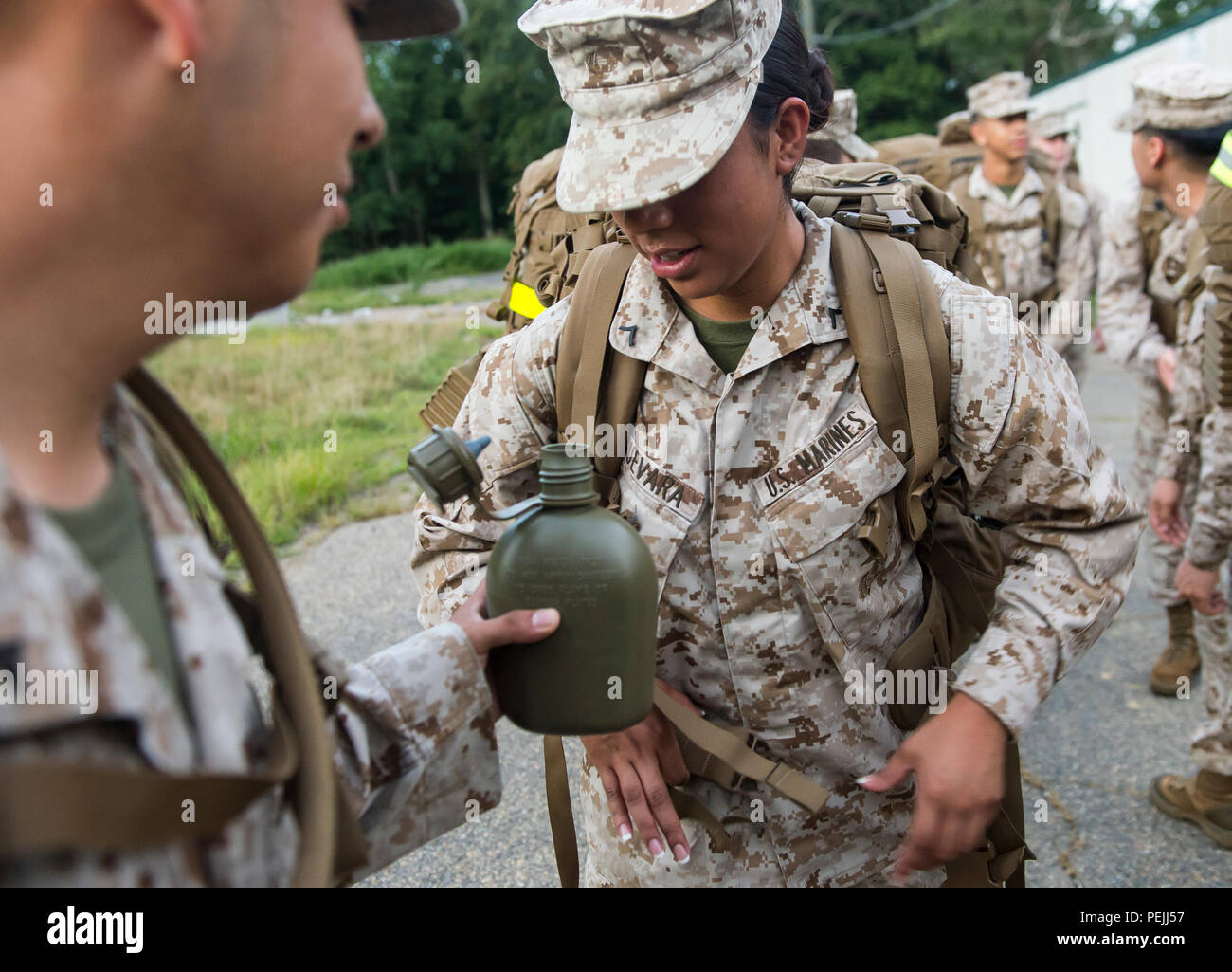 U.S. Marines with Headquarters Company, Headquarters and Service ...
