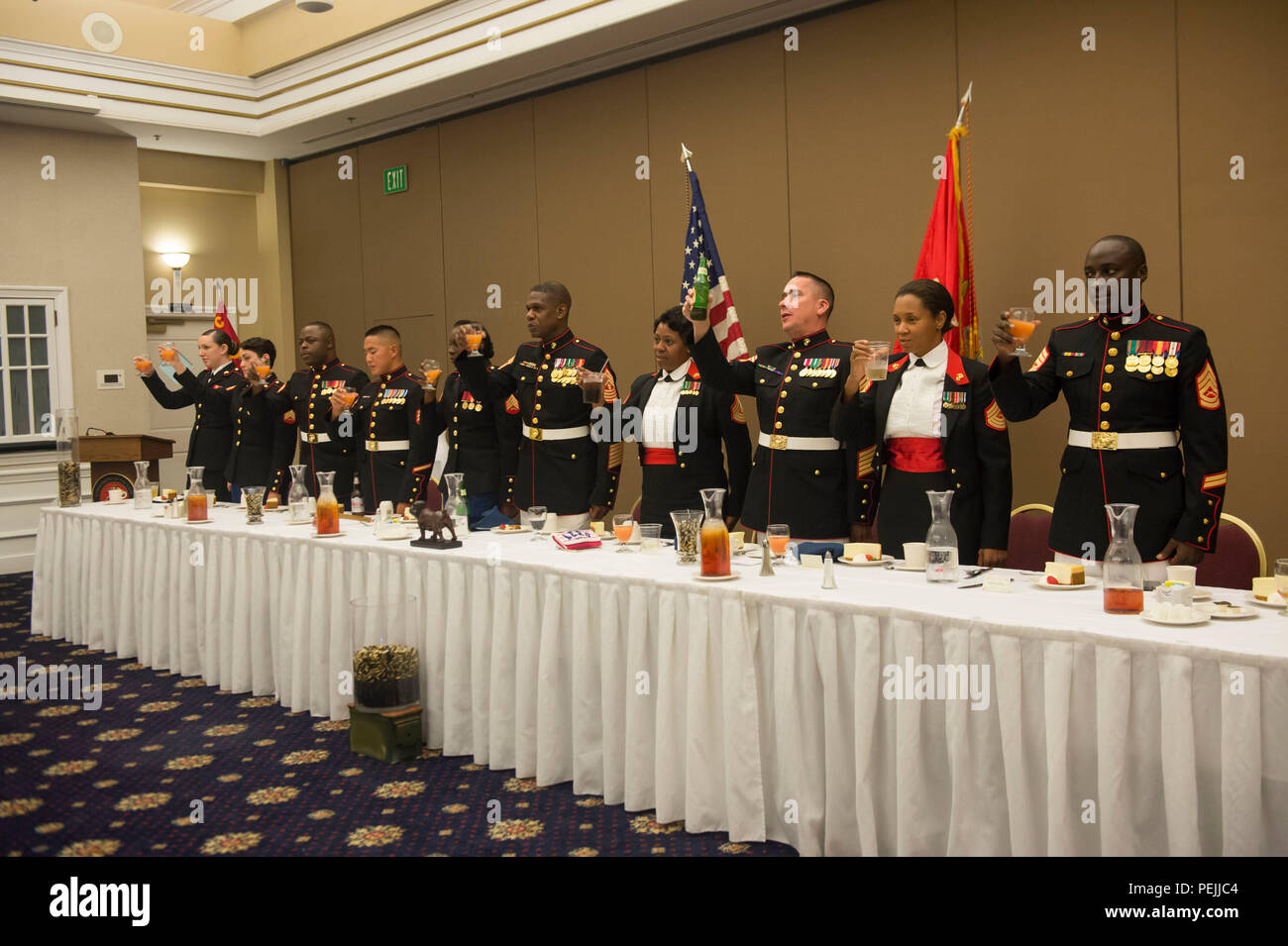U.S. Marines with Headquarters Company, Headquarters and Service ...