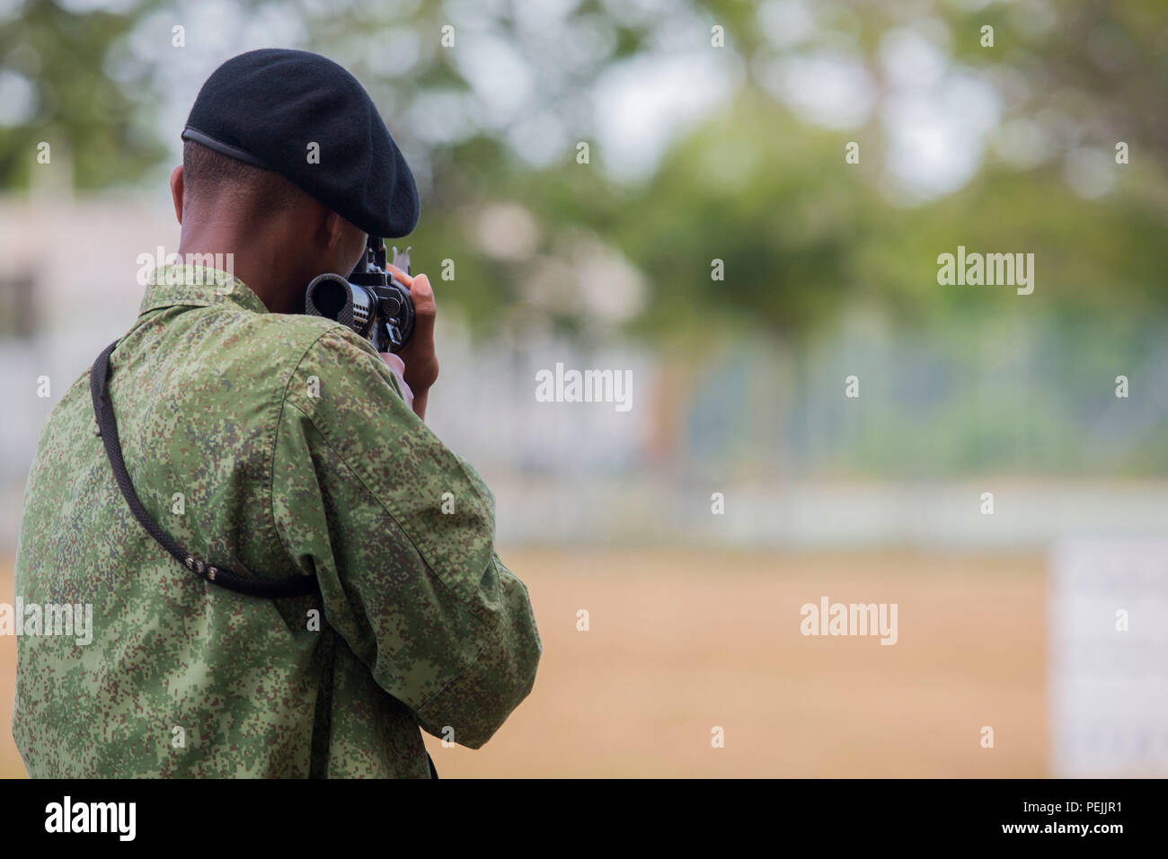Private Anthony Godoy, rifleman, 2nd Battalion, Belize Defence Force ...