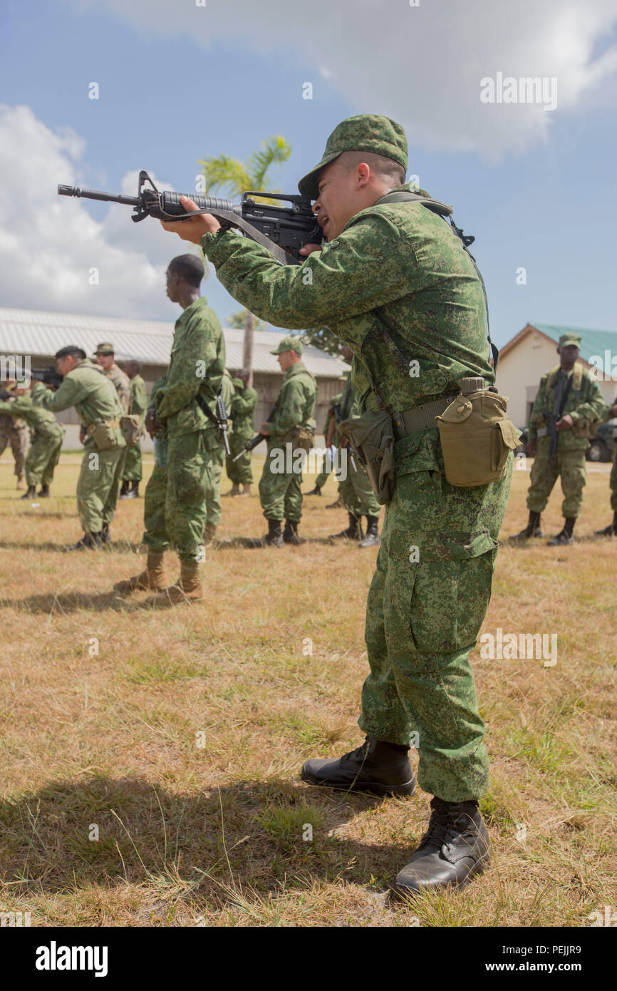 Private Felipe Baños, rifleman, 2nd Battalion, Belize Defence Force ...