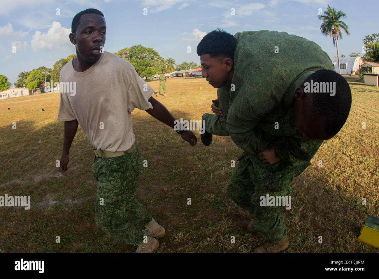 Private Cecilio Bol, rifleman, 2nd Battalion, Belize Defence Force ...