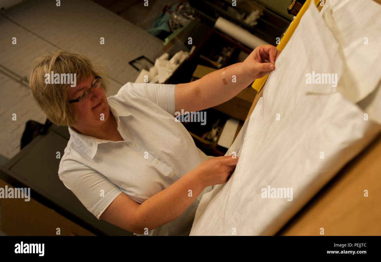 150810-N-TH437-023 WASHINGTON - Pam Overmann, a curator with Naval ...