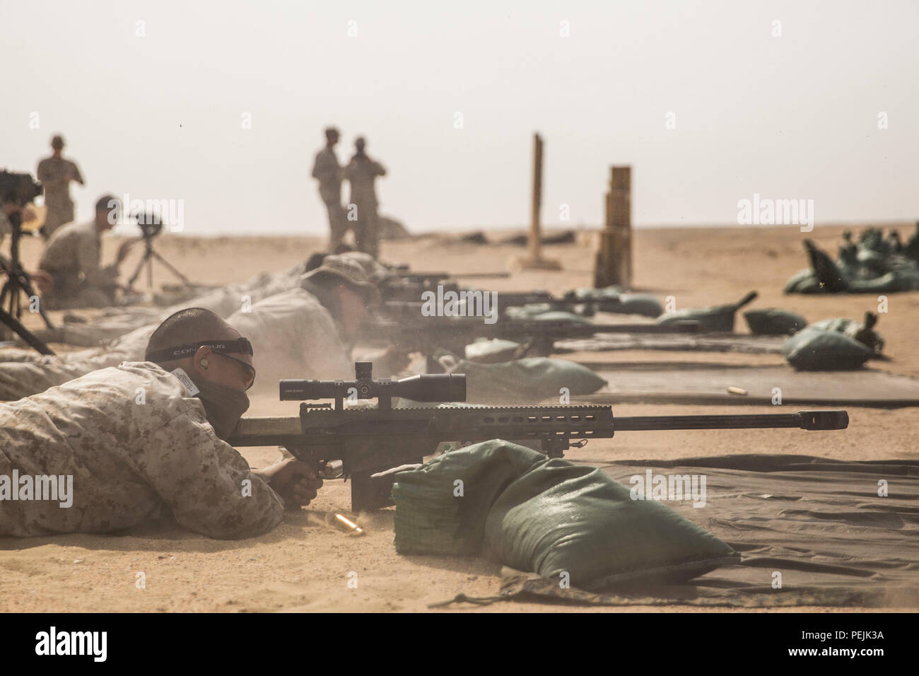 KUWAIT (Aug. 30, 2015) U.S. Marine scout snipers with Weapons Company ...