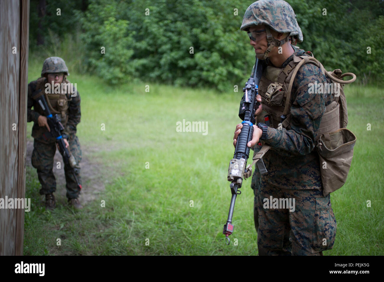 Entry-level U.S. Marines with Kilo Company, Marine Combat Training ...