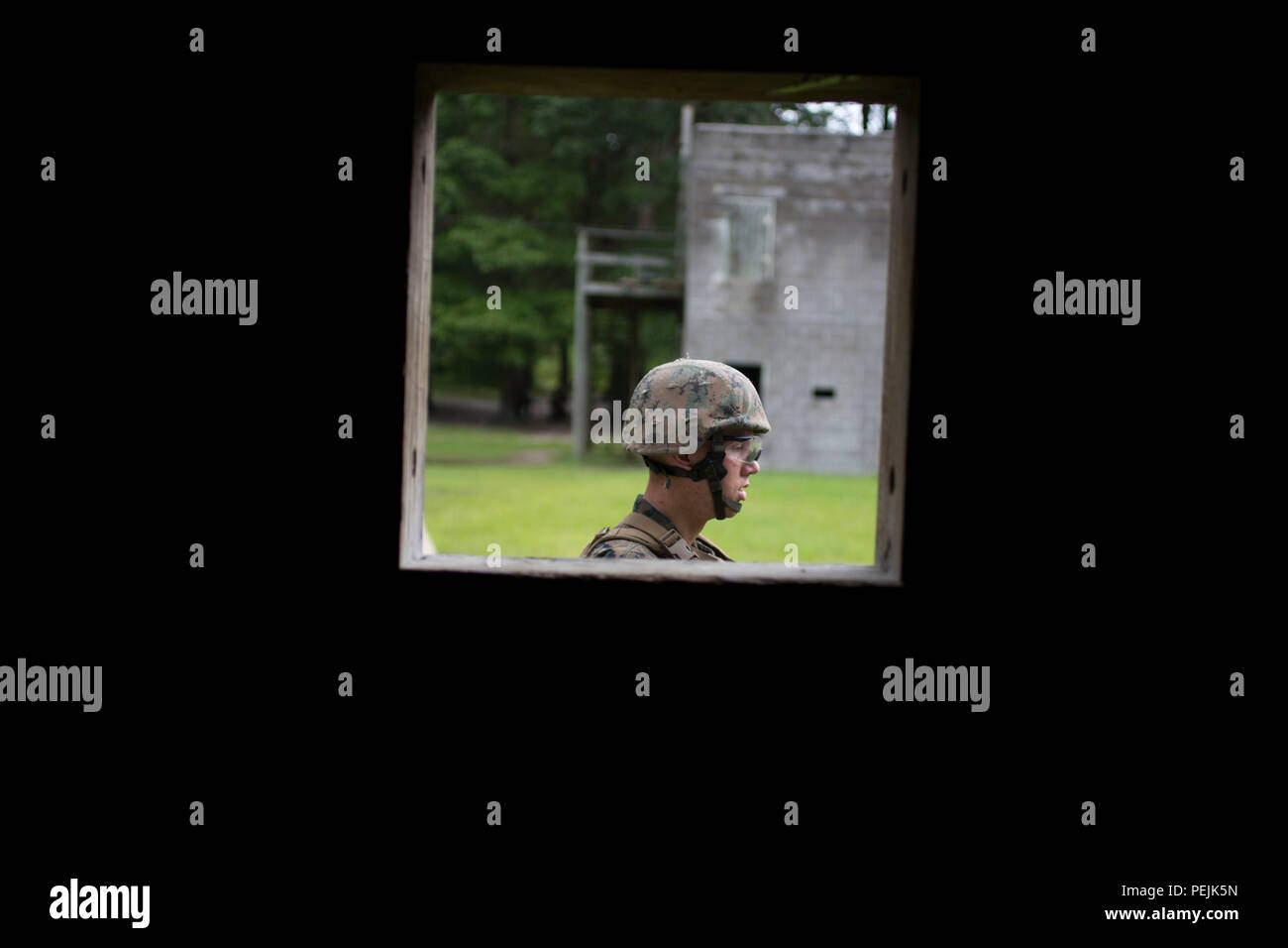 An entry-level U.S. Marine with Kilo Company, Marine Combat Training ...