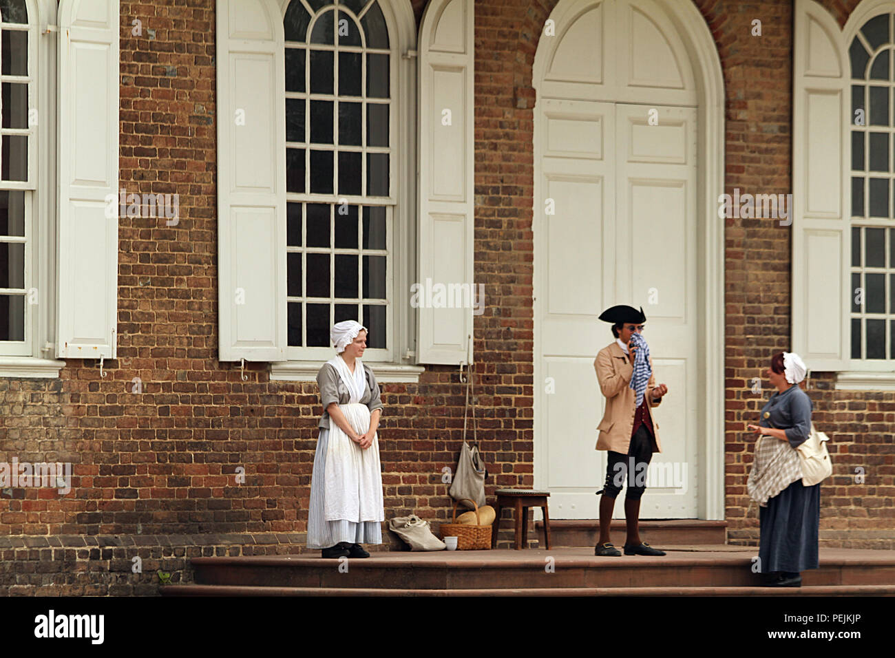 Reenactors in Colonial Williamsburg, Virginia, USA Stock Photo - Alamy