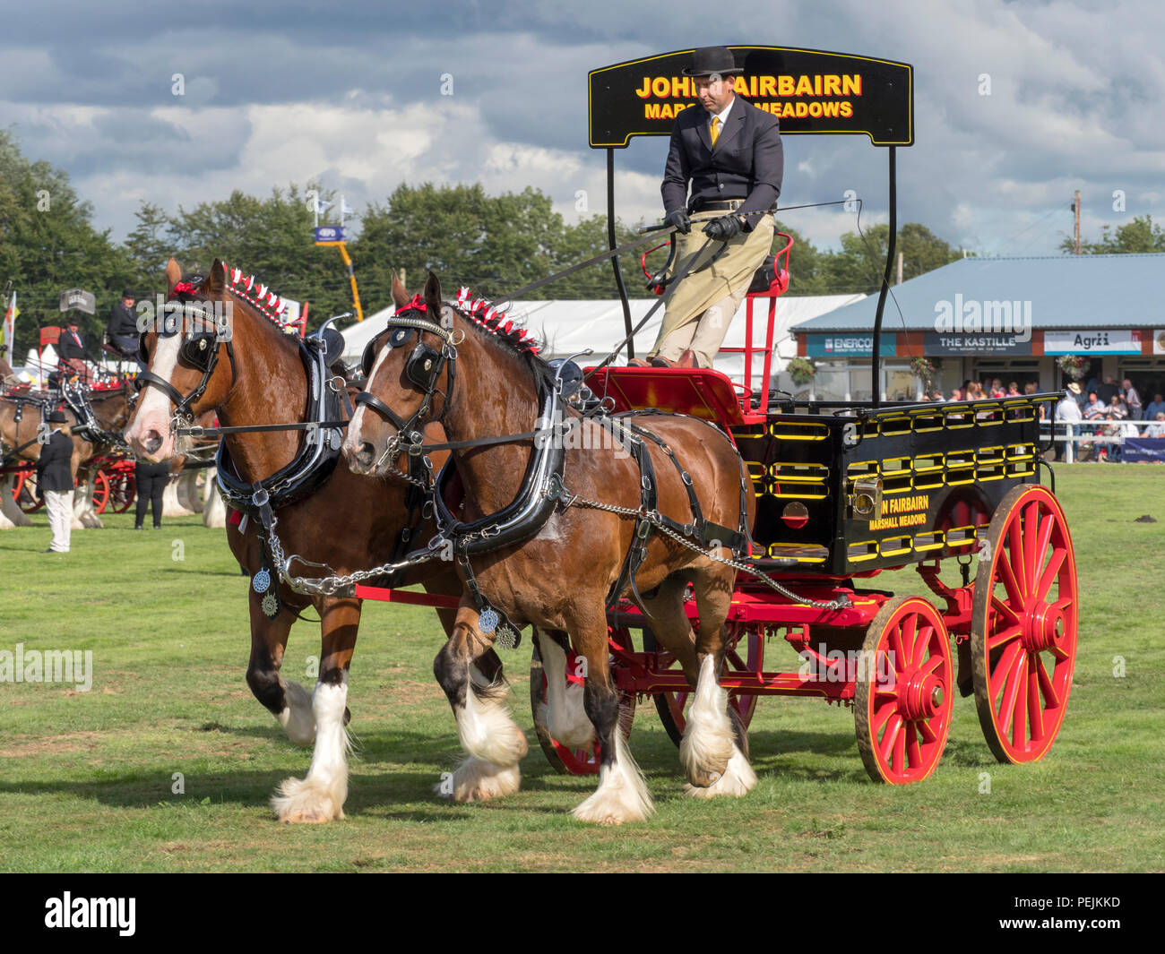 Turriff, Scotland - Aug 06, 2018: Display of horses and wagons during ...