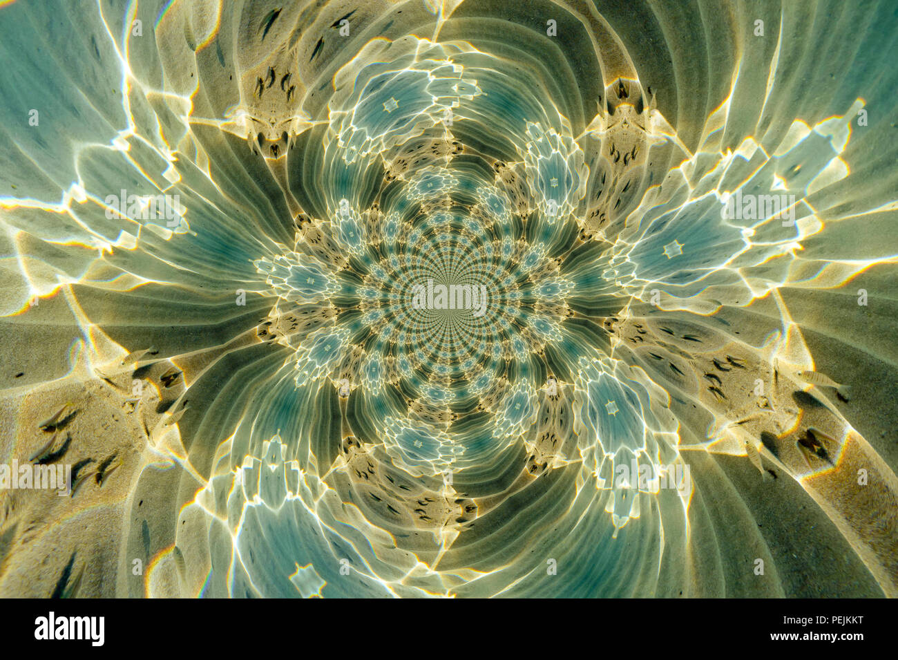 Kaleidoscopic Pattern of an Underwater Scene, based on own Reference ...