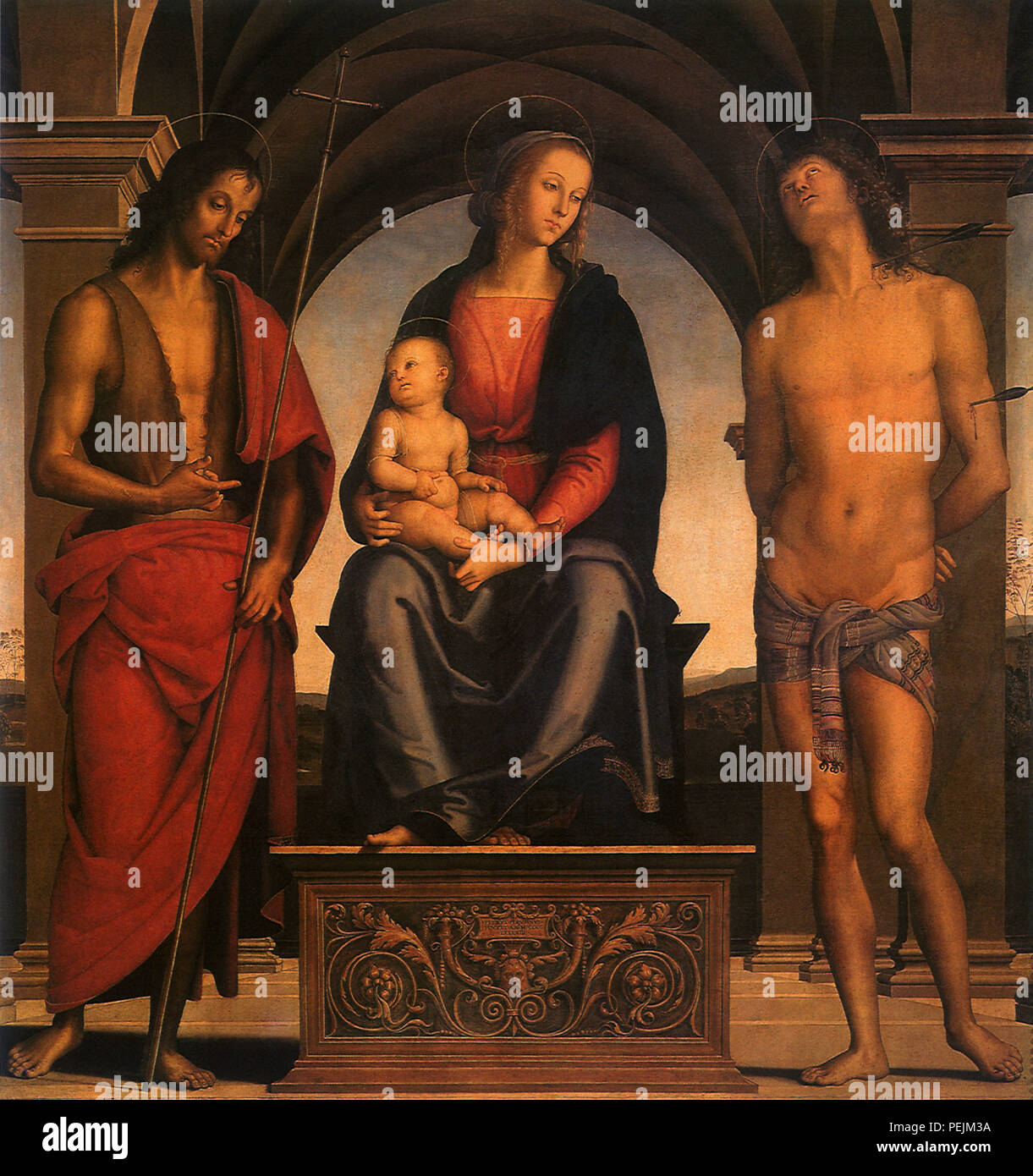 Madonna child enthroned saints mary hi-res stock photography and images - Alamy