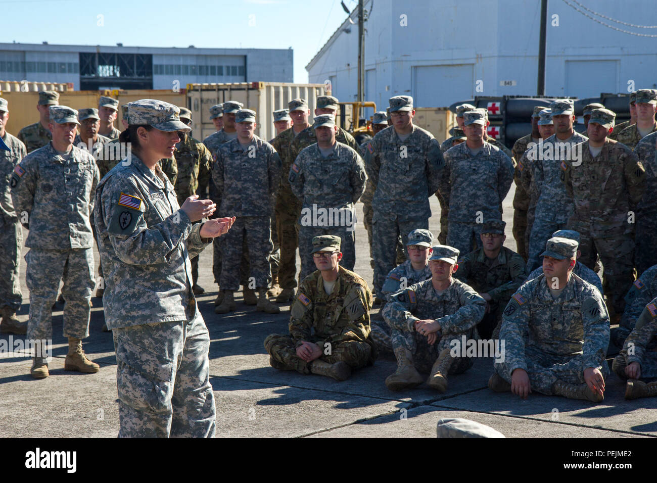 Maj. Jacqueline Stilwell, commander, Company B, 603rd Aviation Support ...