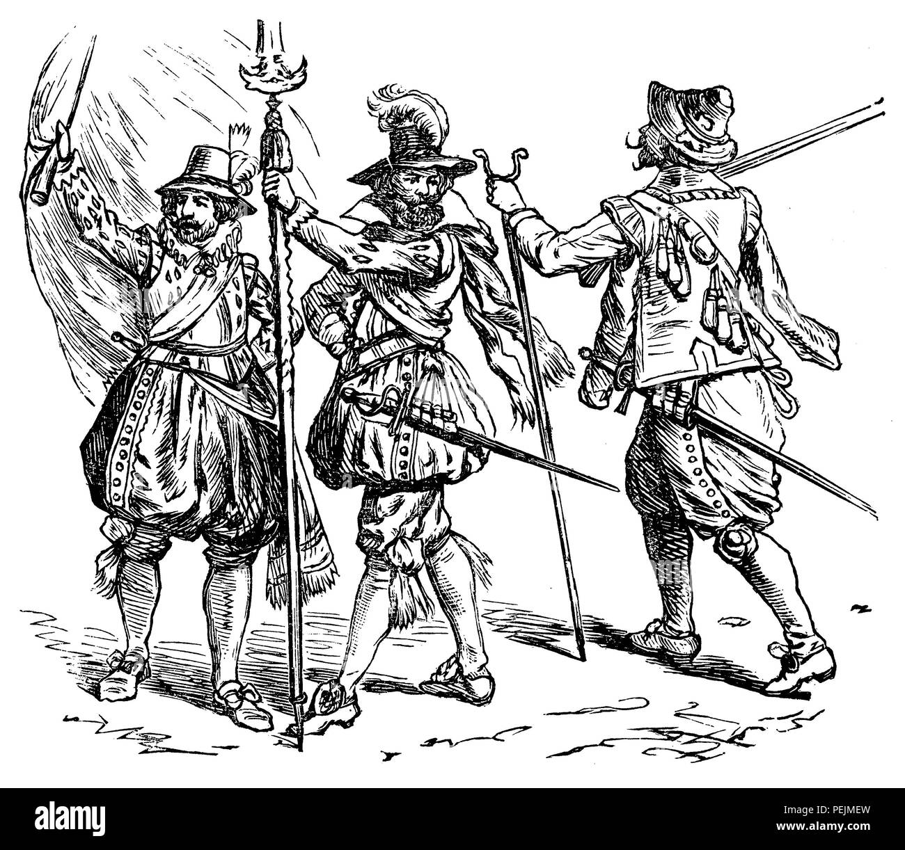 Vintage drawing of german soldiers hi-res stock photography and images ...