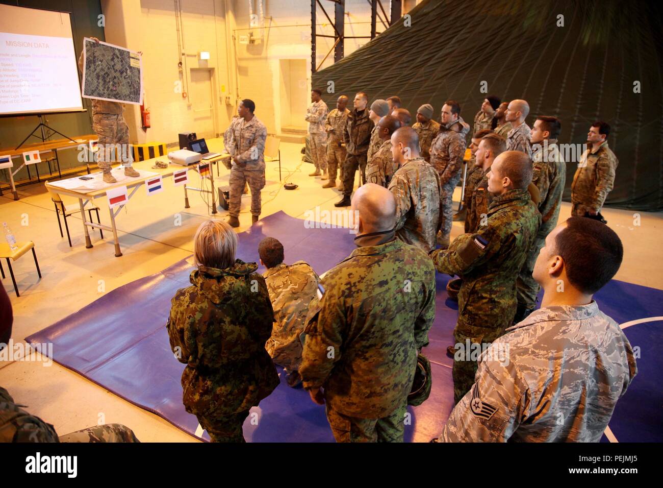Soldiers from various countries travel to Kaiserslautern, Germany, on ...