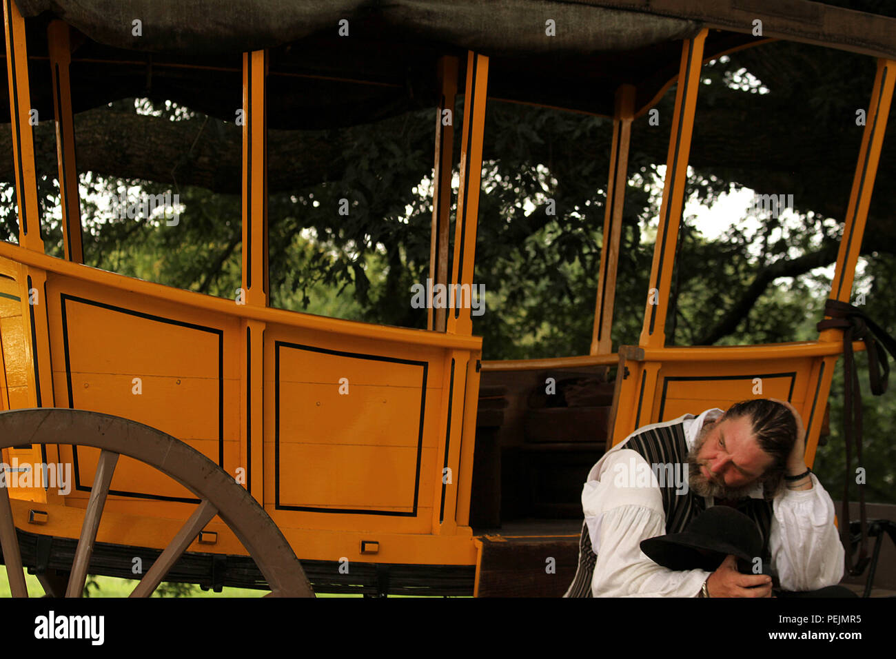Coachman and carriage in Colonial Williamsburg, Virginia, USA Stock ...