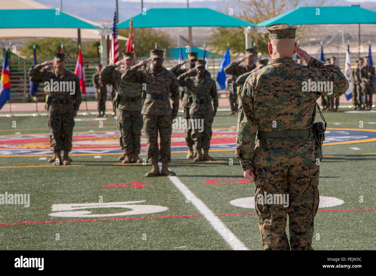 Lt. Col. Dennis A. Sanchez, battalion commander, Headquarters Battalion ...